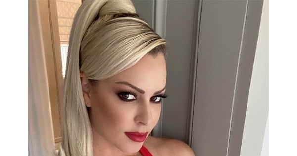 WWE wrestler Maryse Mizanin in a stunning red bikini will ignite all ...