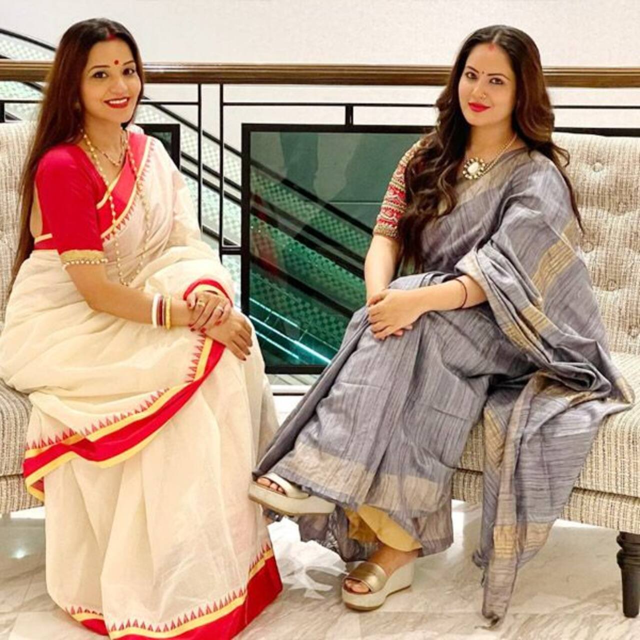 Monalisa and Puja Banerjee put the “sexy” in their sarees with these ...