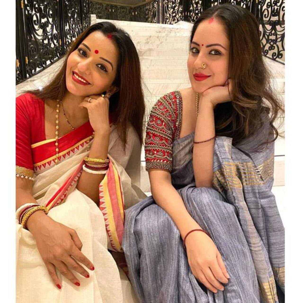 Monalisa and Puja Banerjee put the “sexy” in their sarees with these ...