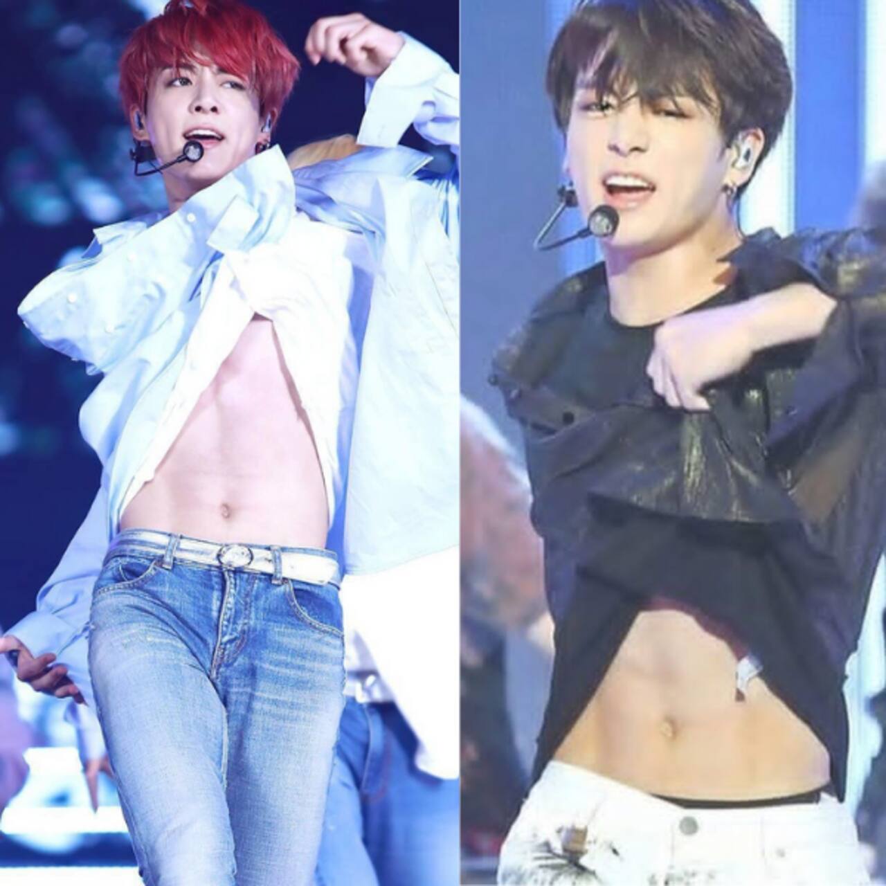 BTS’ Jungkook LOVES to flaunt his abs on stage and we ain’t complaining ...