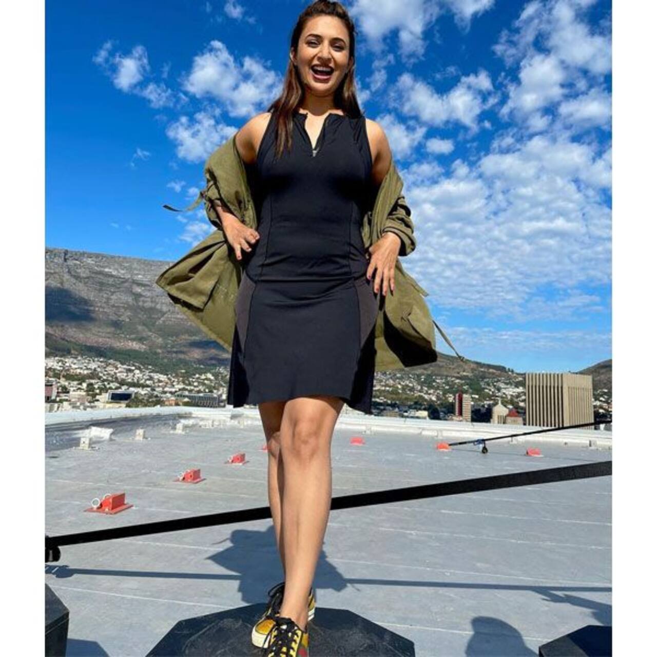 Divyanka Tripathi is all happy as she poses in a stunning dress – view pics