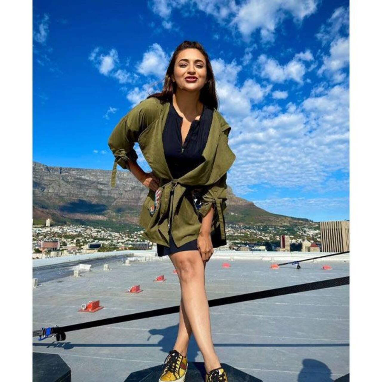 Divyanka Tripathi is all happy as she poses in a stunning dress – view pics