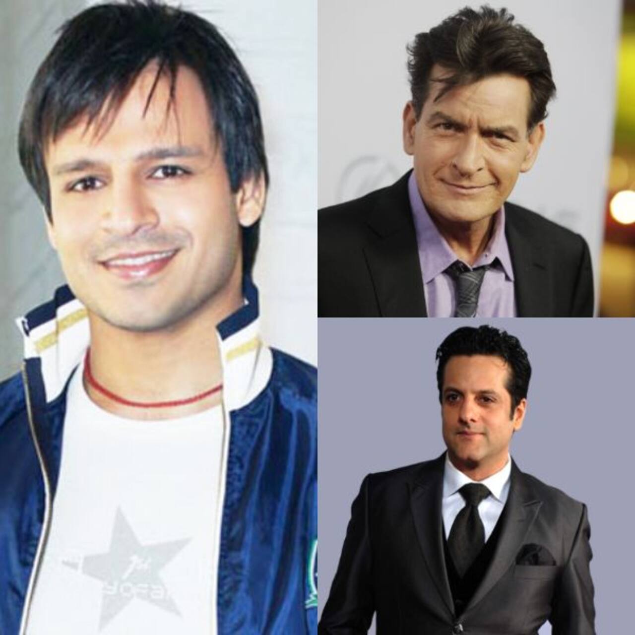 Charlie Sheen, Fardeen Khan, Abhijeet Bhattacharya, Vivek Oberoi, and 7 ...