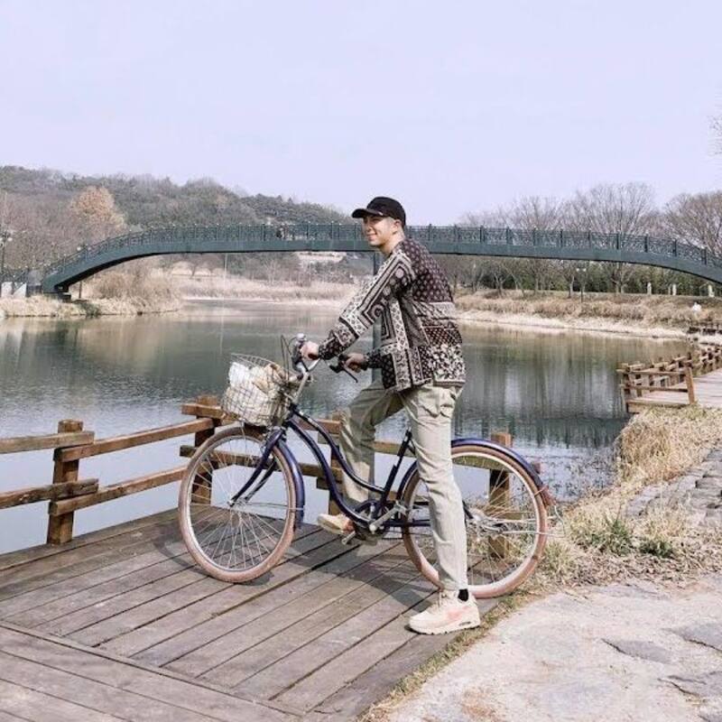 Here's what happens each time BTS' RM rides a bicycle gifted to him by ...