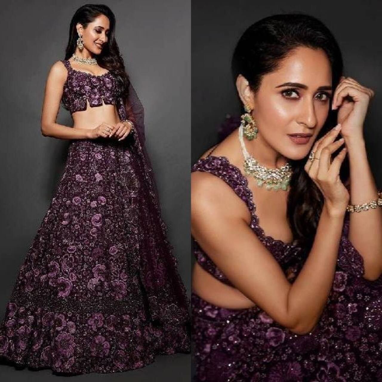 Akhanda actress Pragya Jaiswal looks ravishing in a purple lehenga and ...