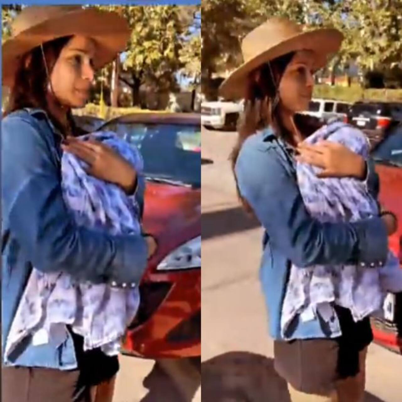 Freida Pinto happily grooves with her new-born baby Rumi-Ray, calls him ...