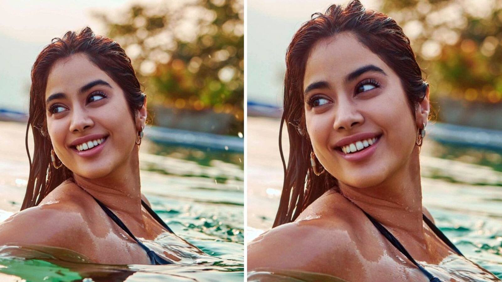 Janhvi Kapoor ups the hotness quotient as she takes a dip in the pool ...