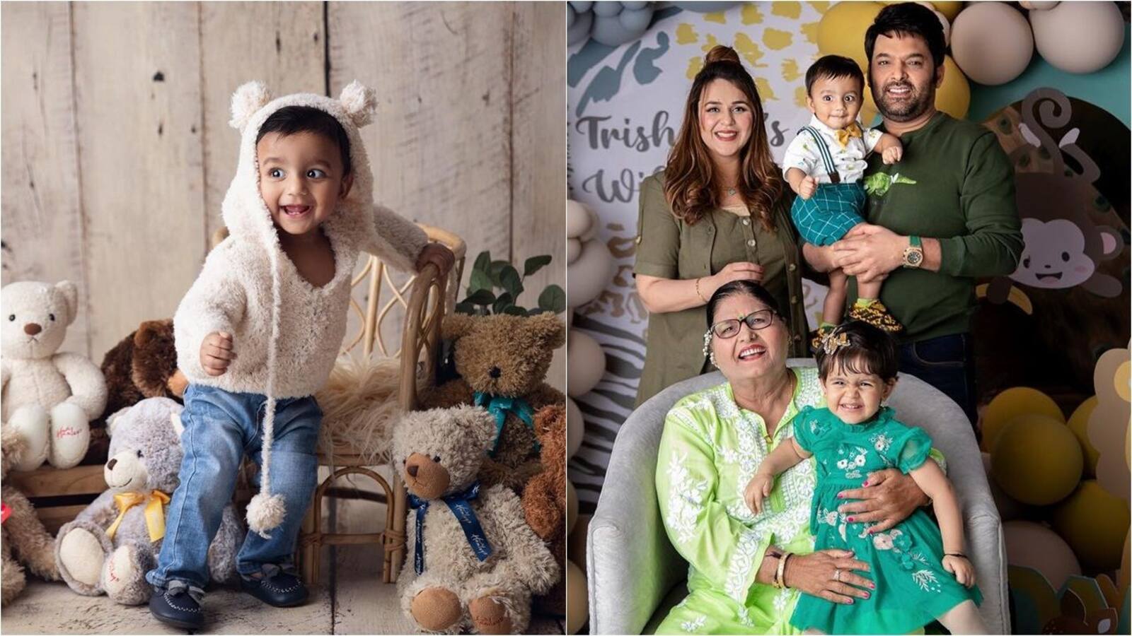 Kapil Sharma shares first birthday shoot of his son Trishaan; daughter Anayra, wife Ginni ...