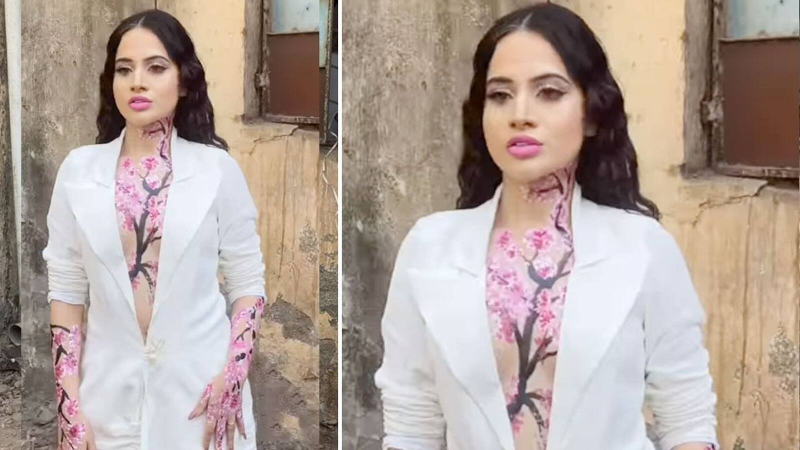 Urfi Javed goes braless as she flaunts her body art; ‘Bakwaas,’ say ...