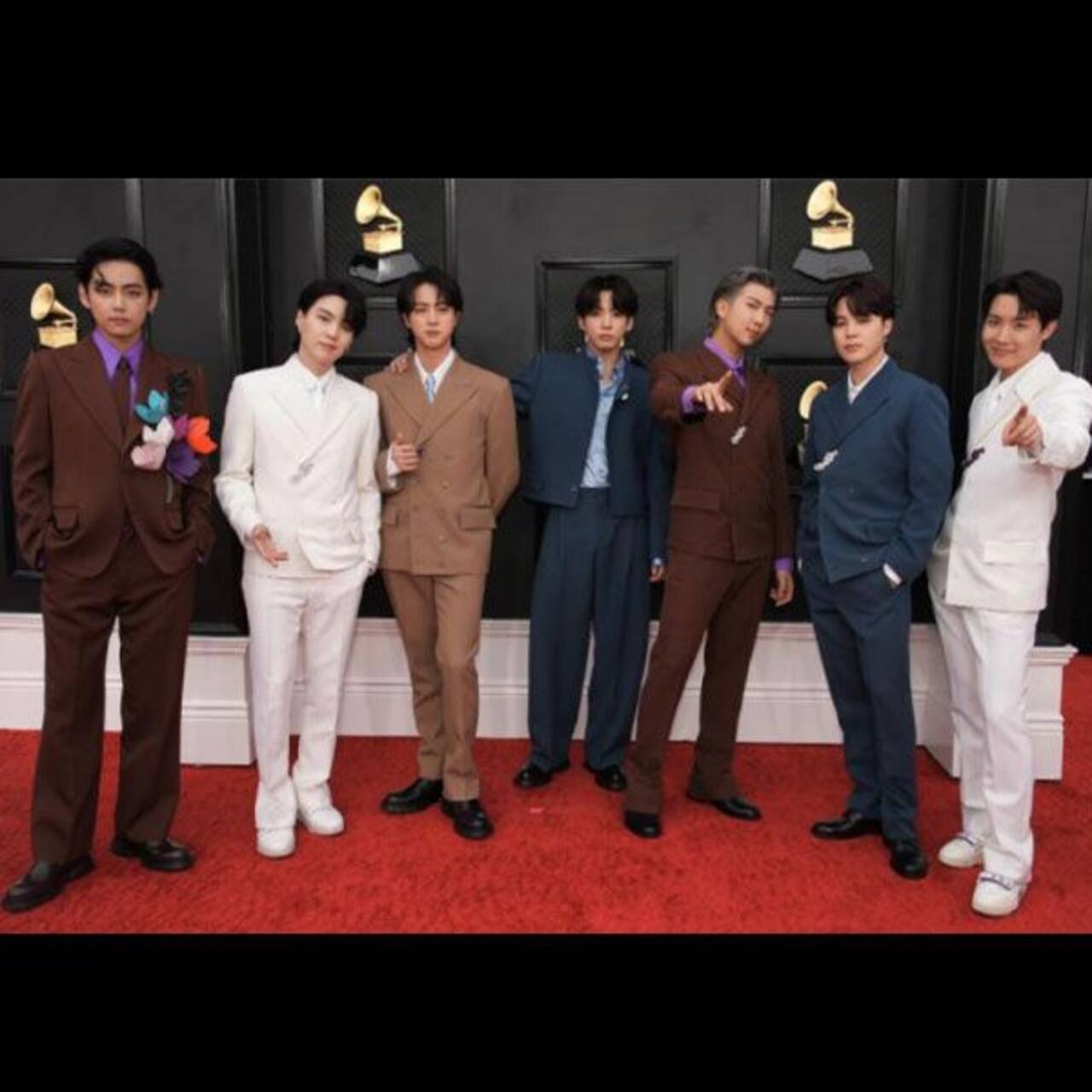 BTS x Grammys 2022: From AR Rahman's son AR Ameen posing with Butter hitmakers to Kim Taehyung ...