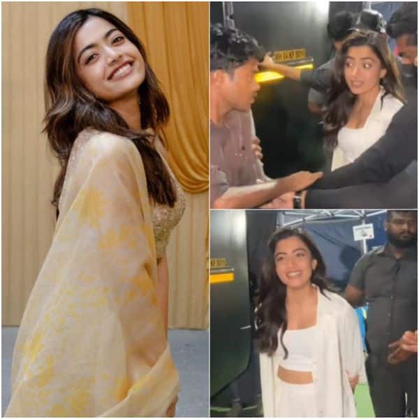 Pushpa star Rashmika Mandanna stops her bodyguard from manhandling a fan; netizens praise her ...