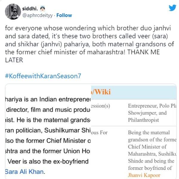 Sara Ali Khan Janhvi Kapoor Dated These Two Sibilings Name Veer Parihar ...