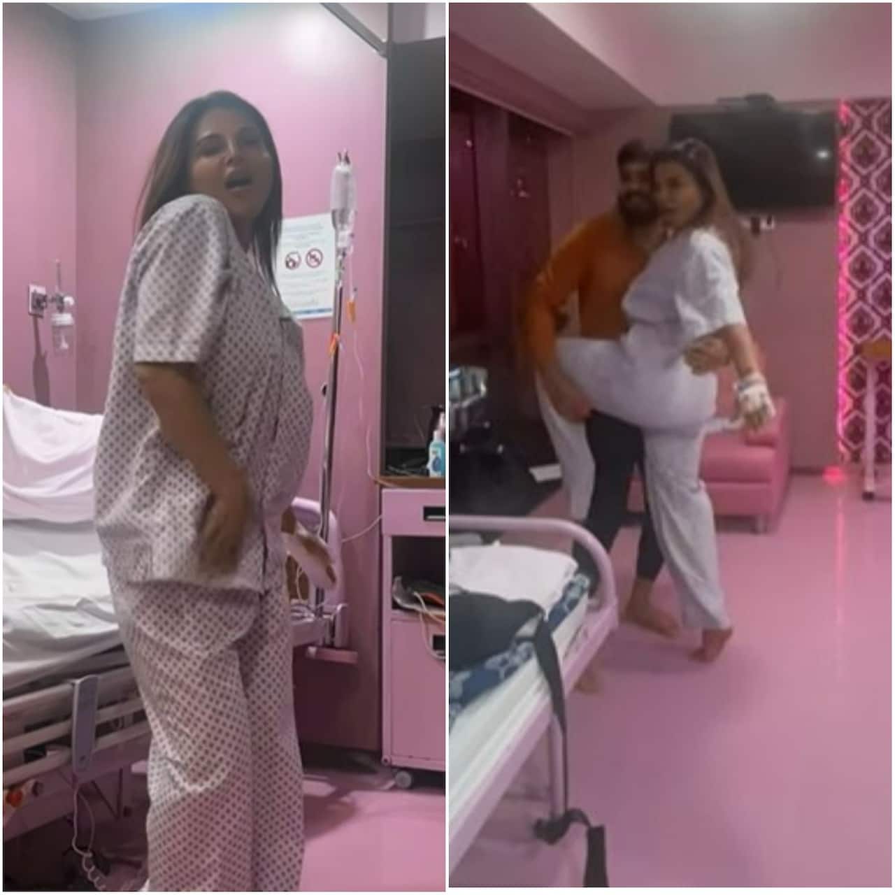 Rakhi Sawant Dance On Aafat Song In Hospital Before Surgery Video Viral