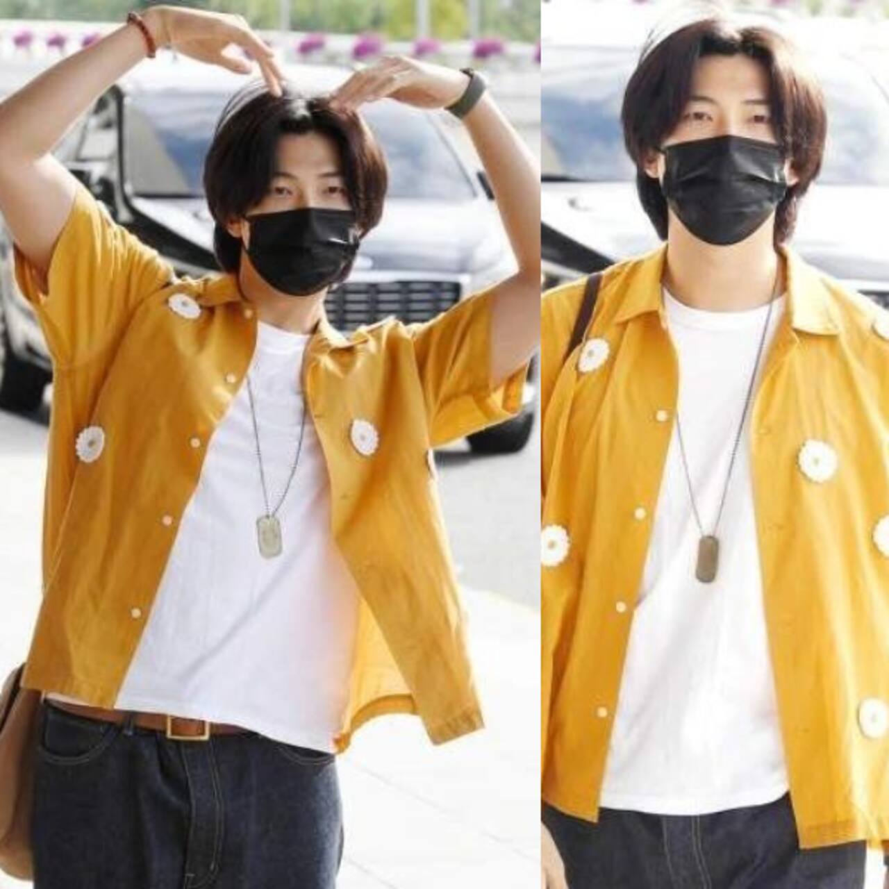 BTS leader Kim Namjoon aka RM makes a breezy appearance at the airport ...