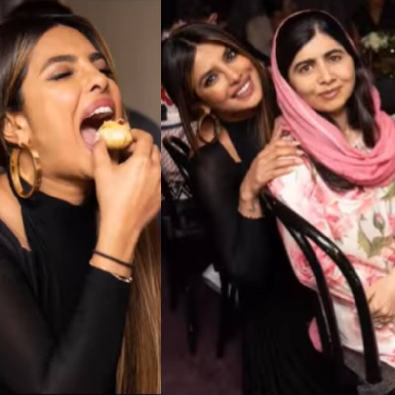 Priyanka Chopra hogs on pani puri, takes pictures with Malala Yousafzai ...