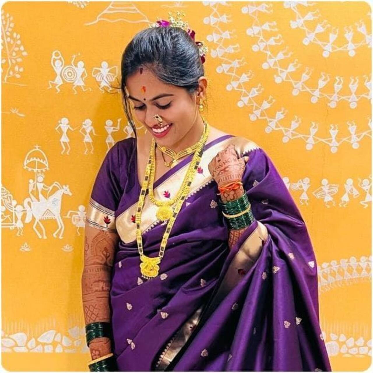 Indian Idol 12 fame Sayli Kamble traditional look- सायली कांबले का ट्रेडिशनल लुक मिनटों में होता ...