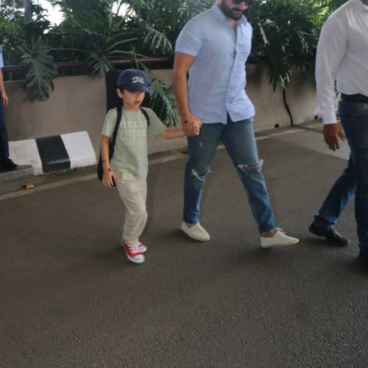 Taimur Ali Khan spotted with guitar and dad Saif Ali Khan