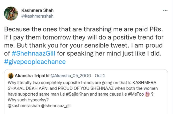 Bigg Boss 16: Kashmera Shah defends her praise tweet for Sajid Khan ...