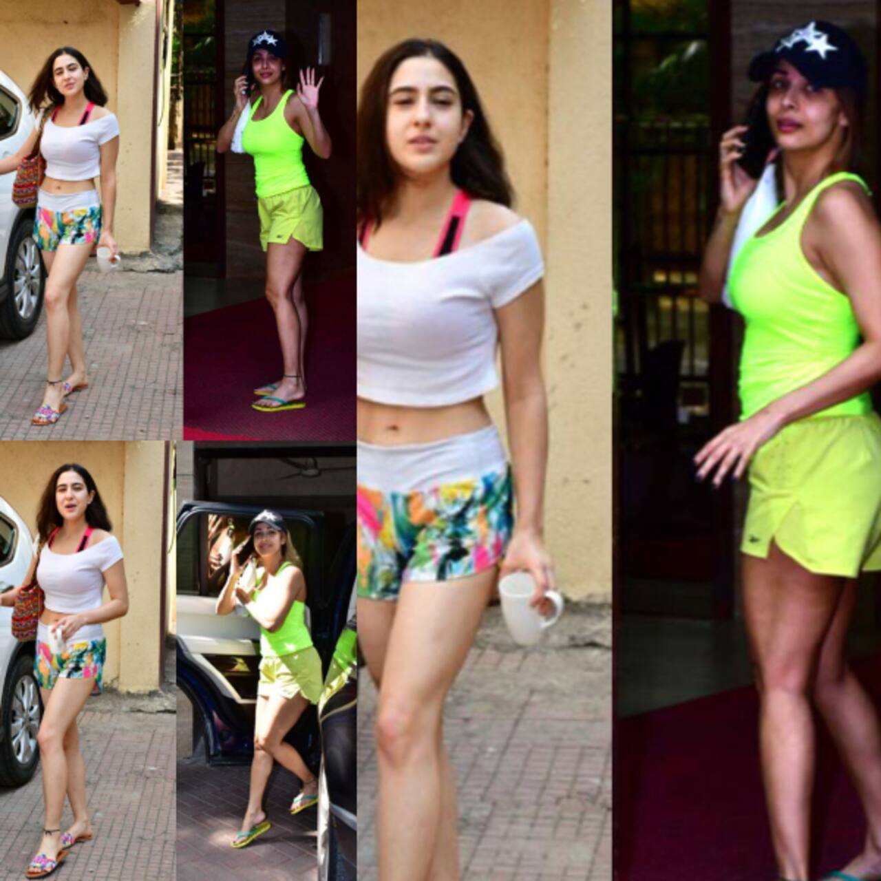 Malaika Arora, Sara Ali Khan head to the gym in super-hot shorts and we ...