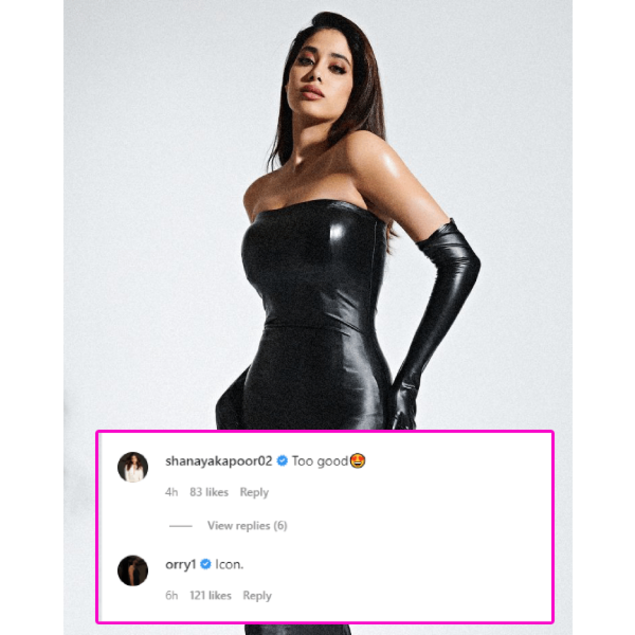 Orhan Awatramani calls Janhvi Kapoor ICON as she sizzles in black tube ...