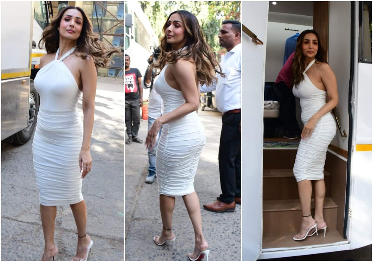 Malaika Arora looks super glamorous in tight white bodycon dress ...
