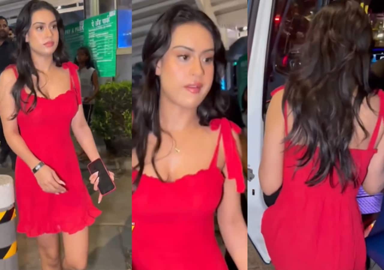 Ajay Devgn-Kajol's daughter Nysa Devgn sizzles in a red dress as she ...