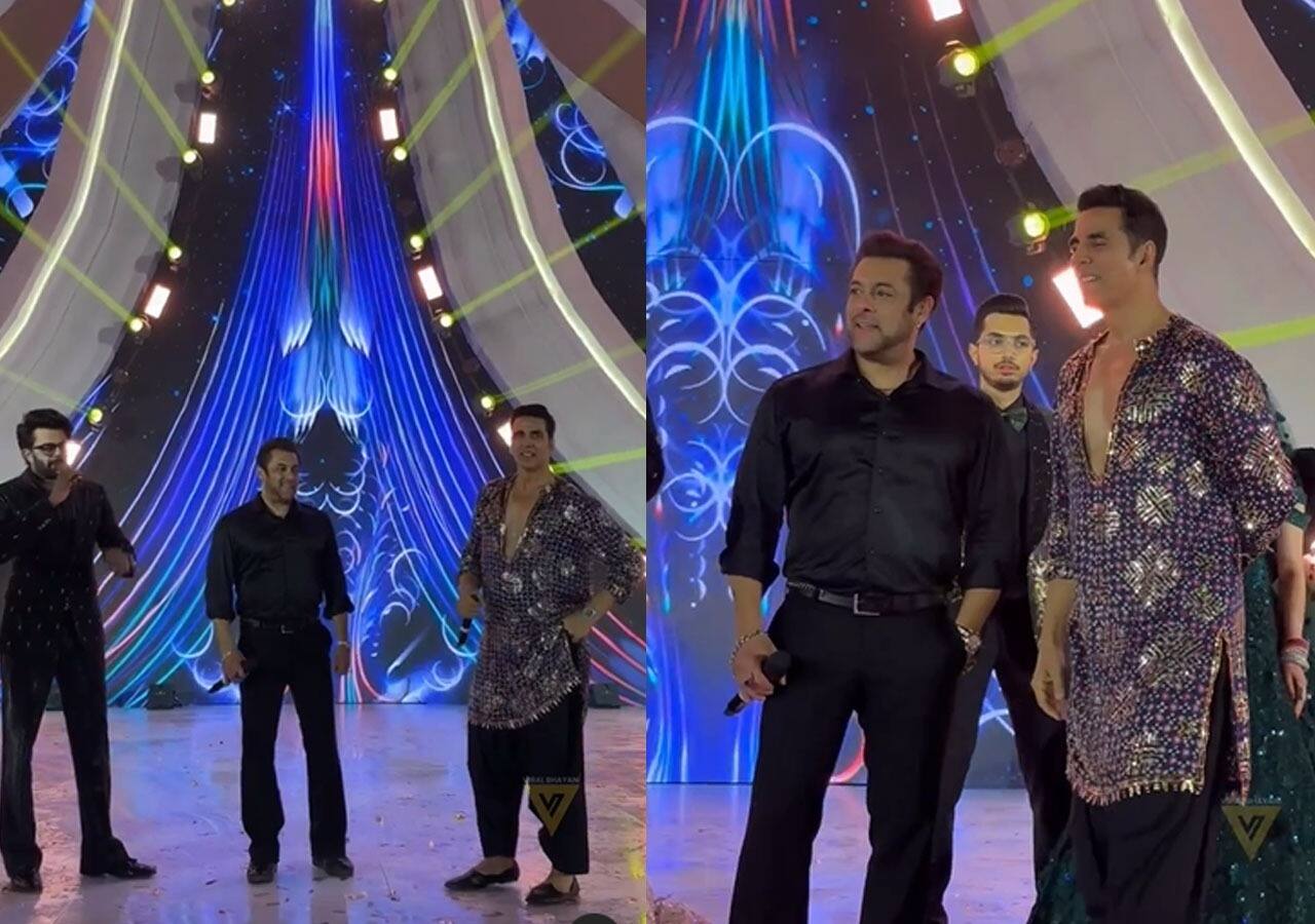 Salman Khan and Akshay Kumar spotted at wedding party in Delhi- सलमान ...