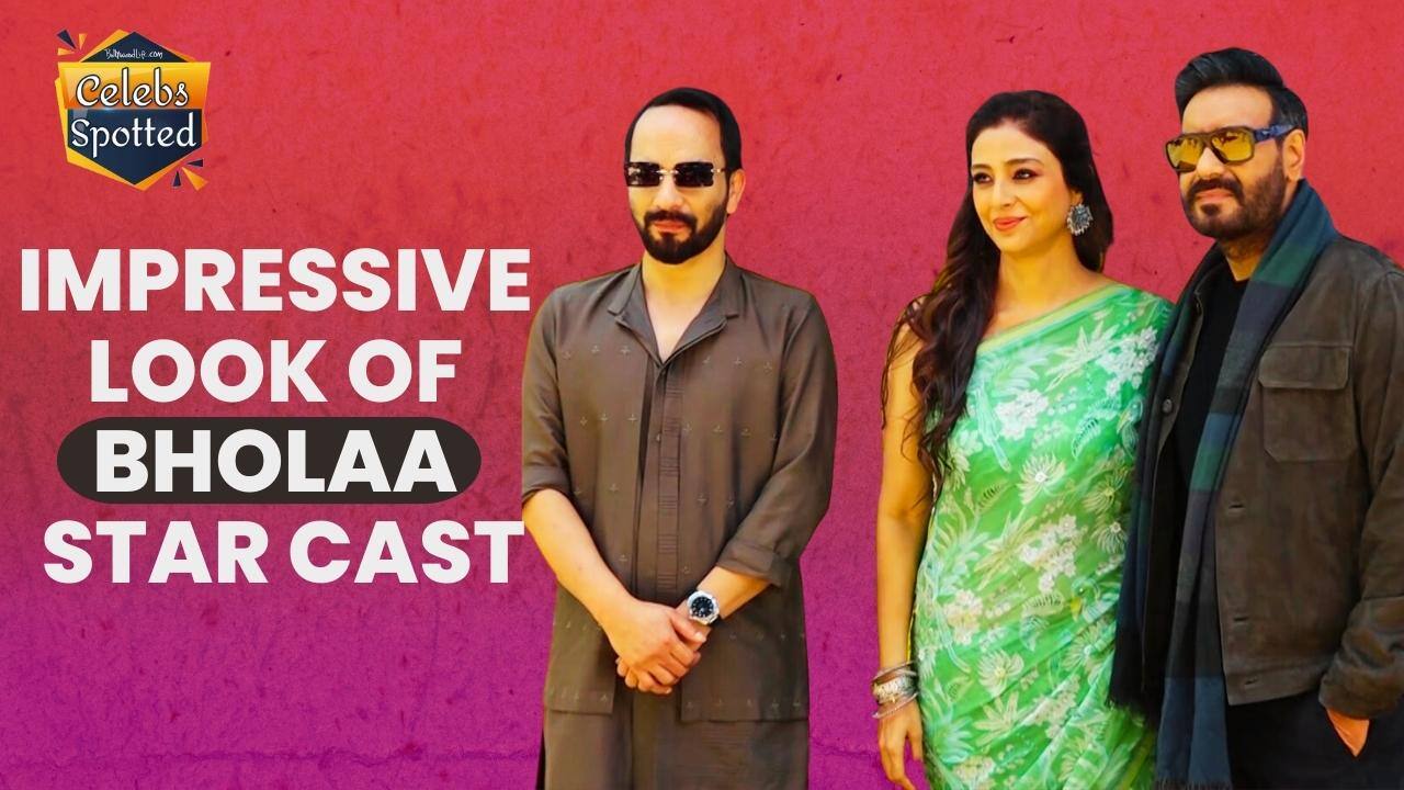Bholaa stars Ajay Devgn and Tabu impress the crowd with their dapper ...