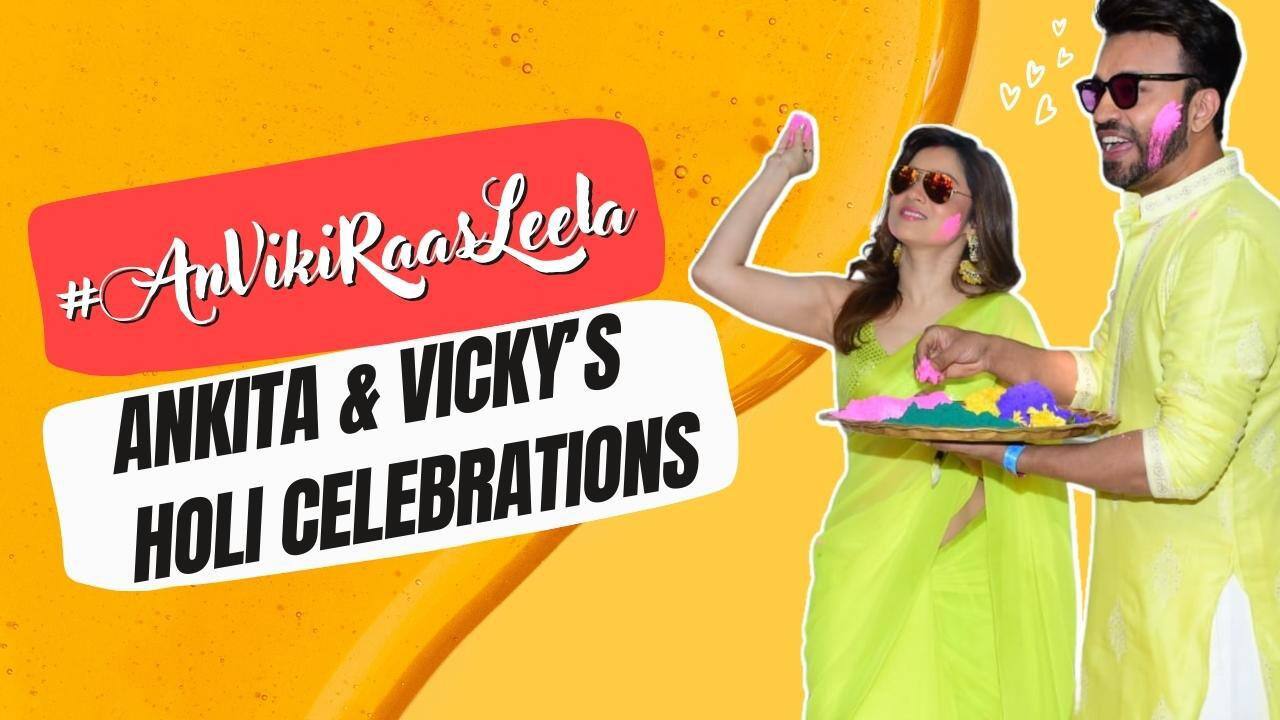 Ankita Lokhande and Vicky Jain's special Holi celebration 2023, watch video : Ankita Lokhande ...