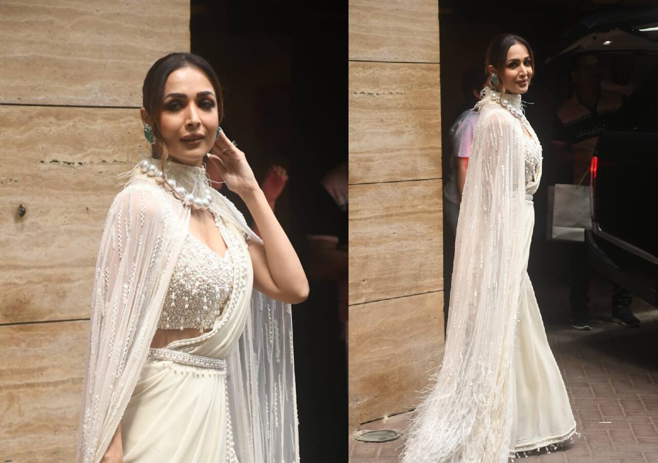 Malaika Arora looks nothing less than a QUEEN in a pristine white pearl ...