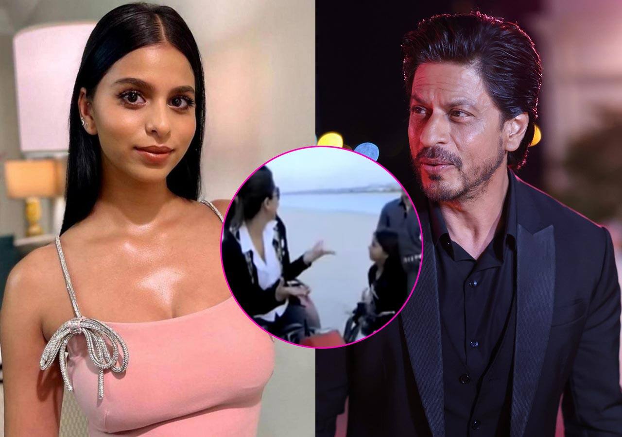 Shah Rukh Khan lovingly hits Suhana Khan on her forehead; proves he's protective dad while ...