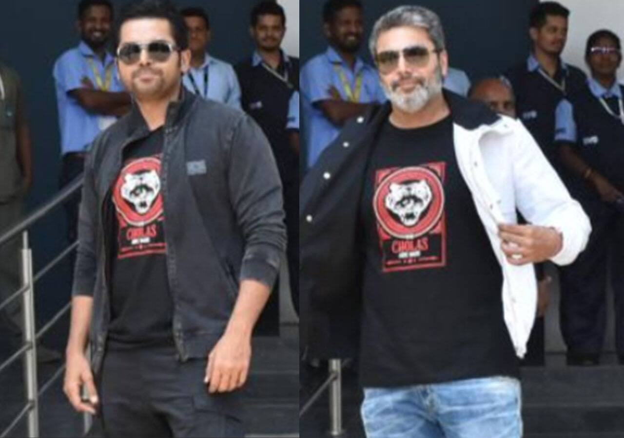Ponniyin Selvan 2: Jayam Ravi and team go matching in same t-shirts as ...