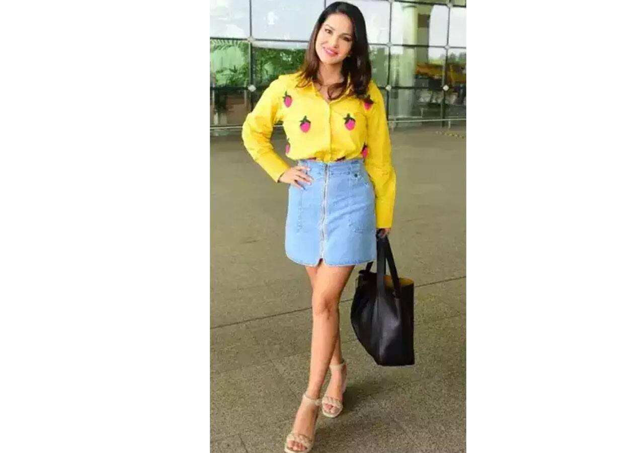 Sunny Leone's airport fashion is chic and comfy at the same time