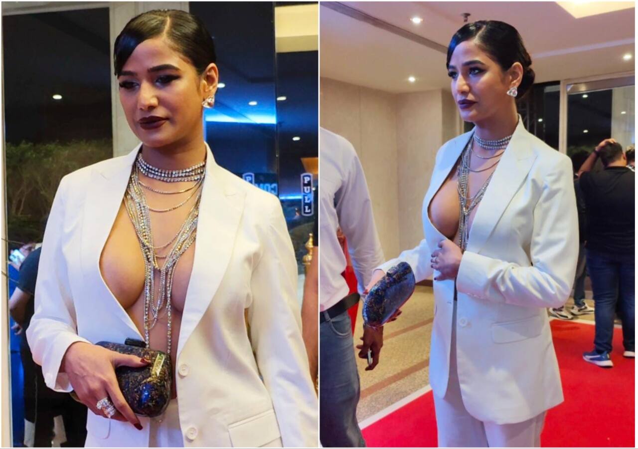 Poonam Pandey gets trolled for her glamrous look at indian telly award 2023, watch video- पूनम ...
