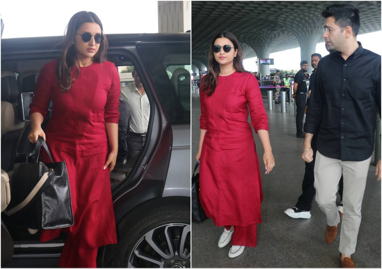 parineeti chopra and raghav chadha spotted at airport amid engagement rumours photos viral ...