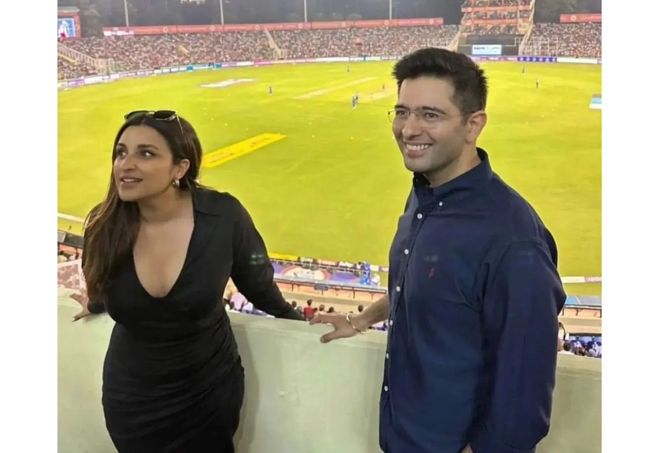 Parineeti Chopra flaunts an engagement ring at her dinner date with alleged beau Raghav Chadha ...