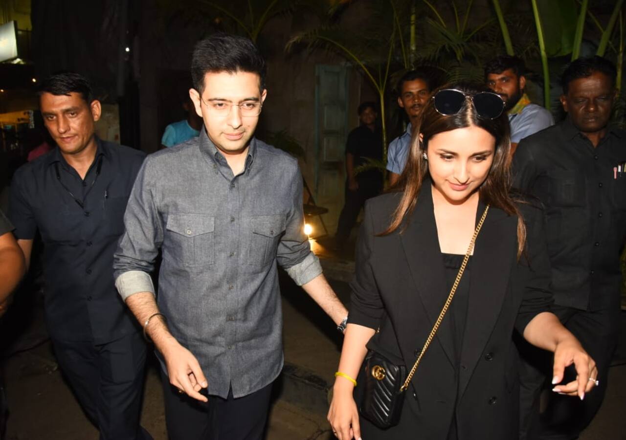 Parineeti Chopra flaunts an engagement ring at her dinner date with alleged beau Raghav Chadha ...
