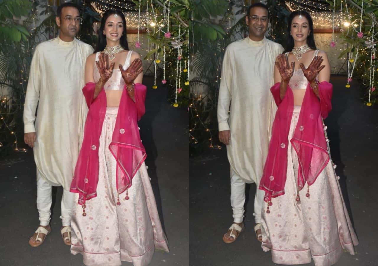 Ira Trivedi give pose with Madhu Mantena on Mehendi ceremony, See ...
