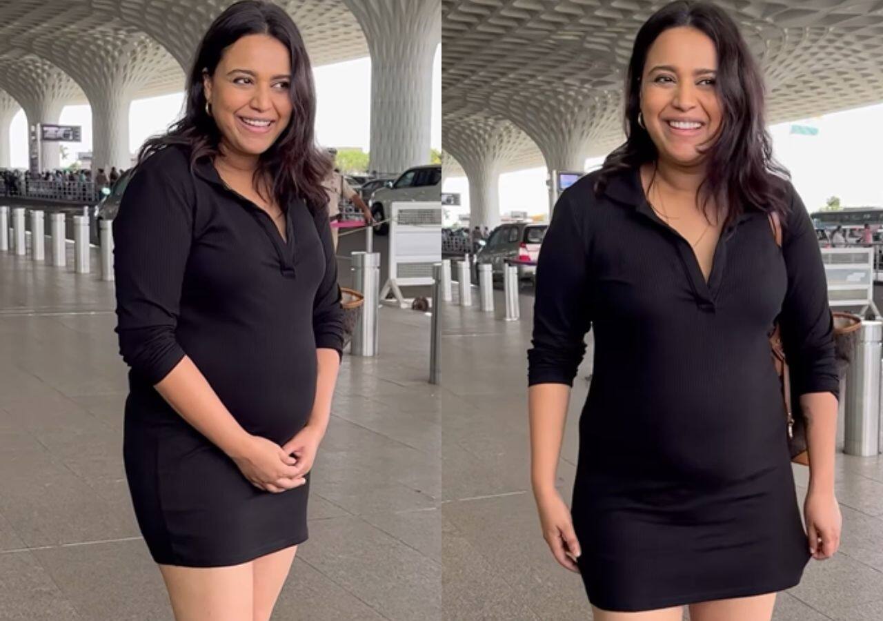Swara Bhaskar flaunts baby bump and kiss her husband : स्वरा भास्कर ने ...
