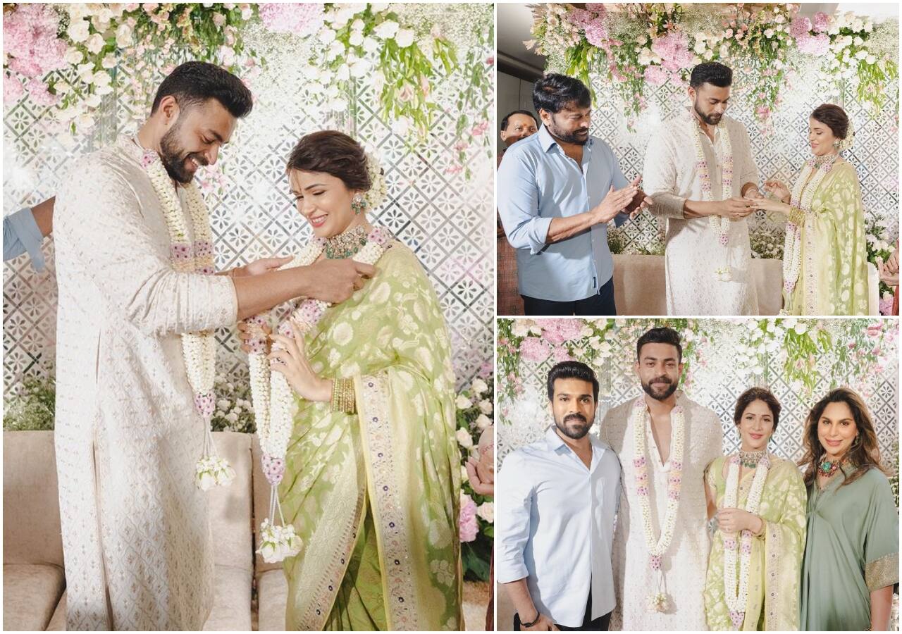 Varun Tej-Lavanya Tripathi Engagement Inside pics out, Chiranjeevi and ...