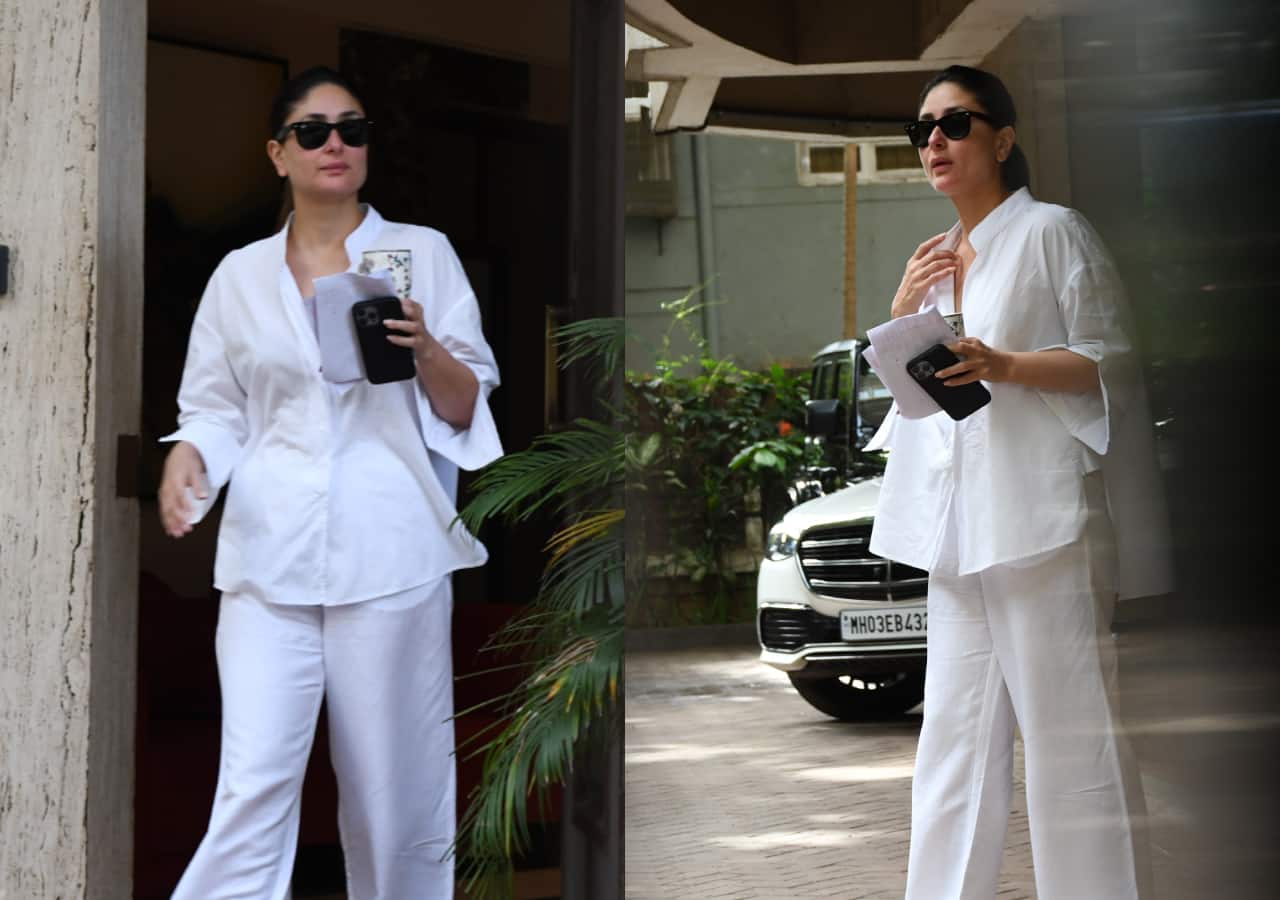 Kareena Kapoor Khan rocks the perfect white-on-white combo on a dull ...