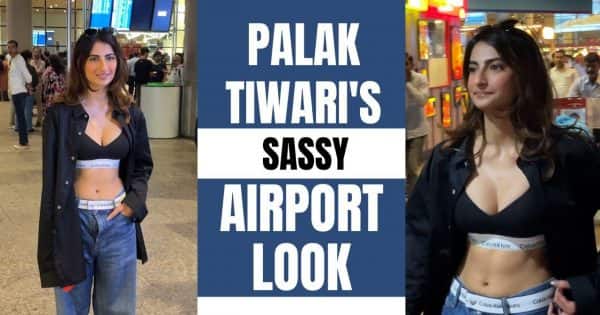 Palak Tiwari goes bold, flaunts her Calvin Klein bralette at the airport | Watch Video