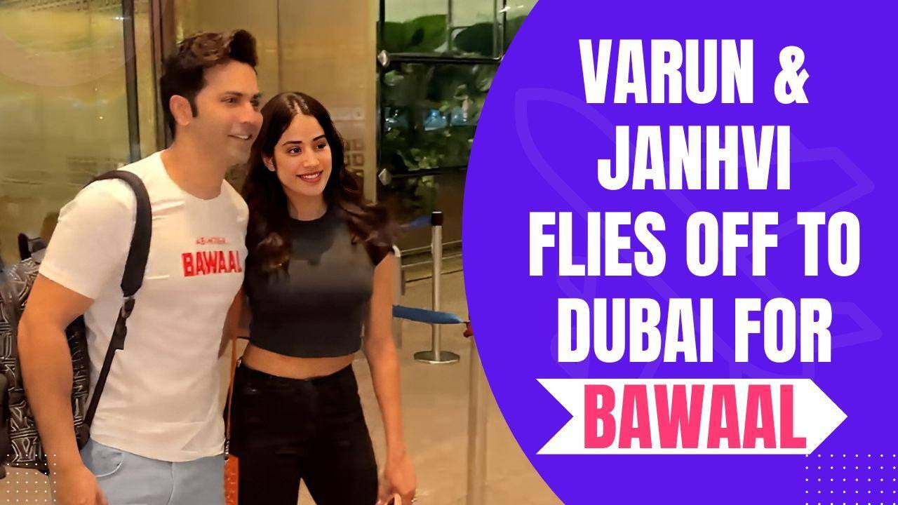 Bawaal duo Varun Dhawan, Janhvi Kapoor jet off to Dubai in style ahead ... Bawaal duo Varun Dhawan, Janhvi Kapoor jet off to Dubai in style ahead ...