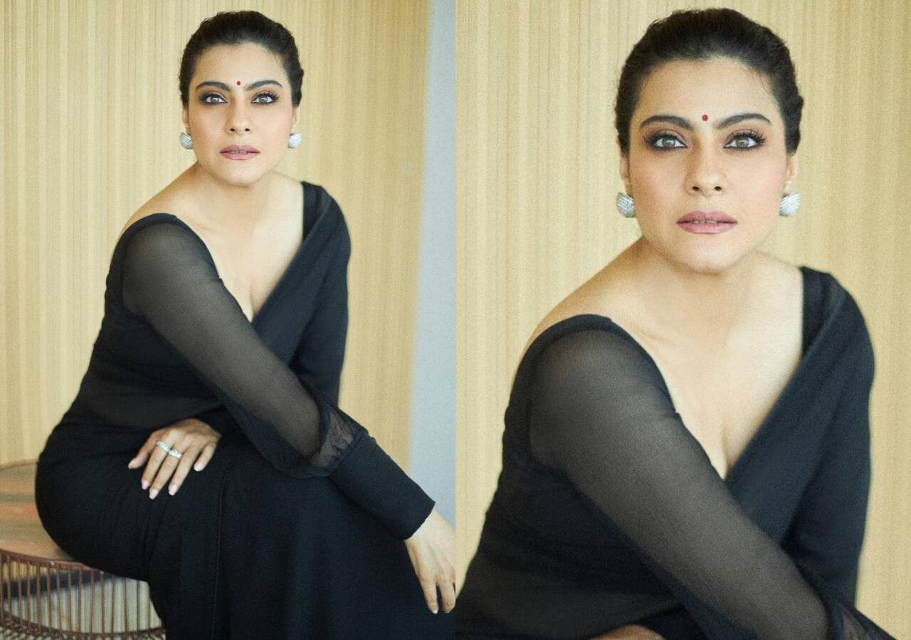 Lust Stories 2 actress Kajol stuns in a sheer black saree; leaves fans ...