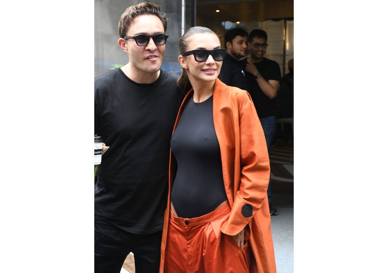 Amy Jackson has an oops moment as she poses stylishly for paparazzi ...