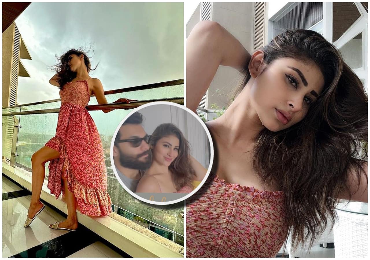 Mouni Roy gets romantic with husband Sooraj Nambiar during Mumbai rains: बारिश के मौसम में ...