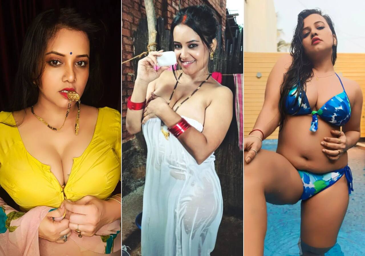 Ullu App series Palang Tod-Charmsukh fame Priya Gamre gives killer pose in saree - उल्लू की ...
