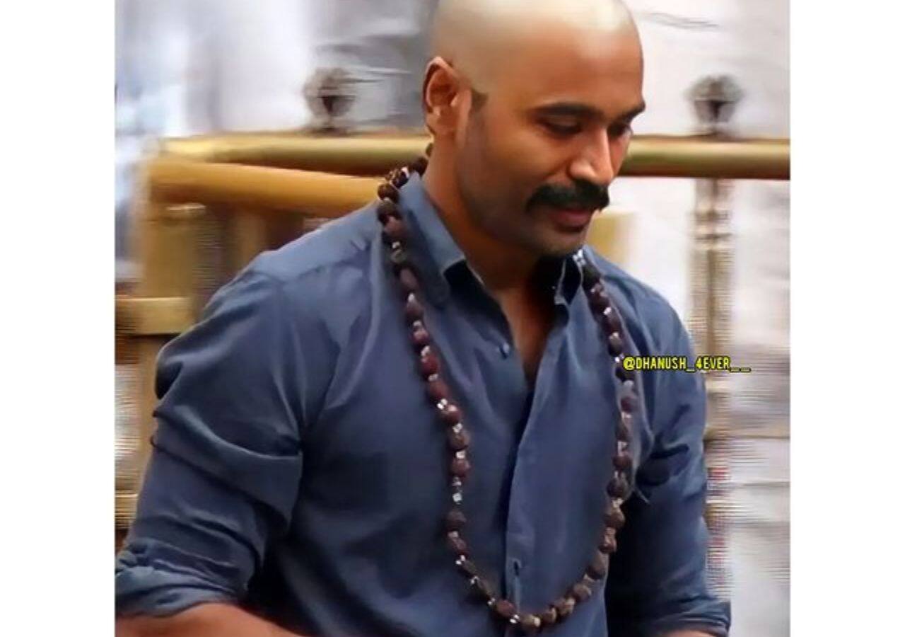 Dhanush shaves his head for his next movie D50, seeks blessings at ...