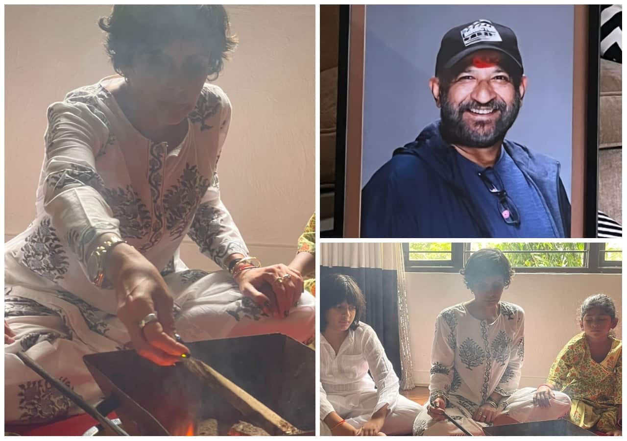 Mandira Bedi performs puja on late husband Raj Kaushal's birth ...