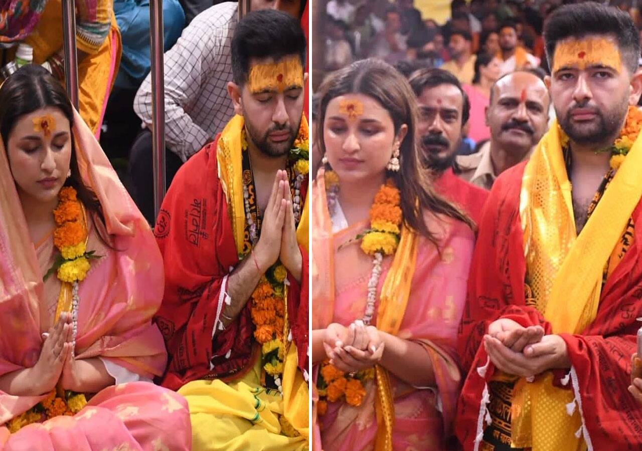 Parineeti Chopra, Raghav Chadha perform pooja at Mahakaleshwar temple ahead of their wedding ...